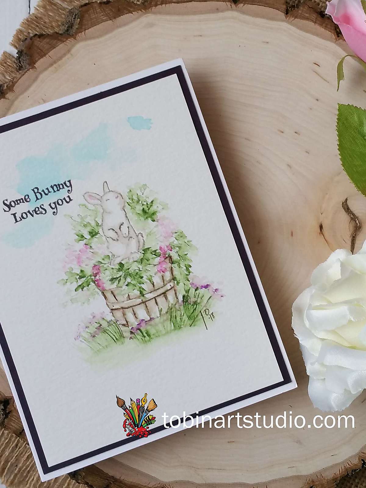 Watercolor Bunny In A Basket | Watercolor Weekend | Art Impressions ...