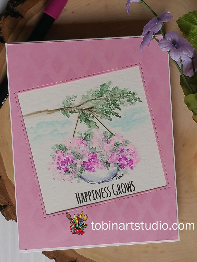 Hanging Spring Basket | Art Impressions Stamps | TOBin Art Studio