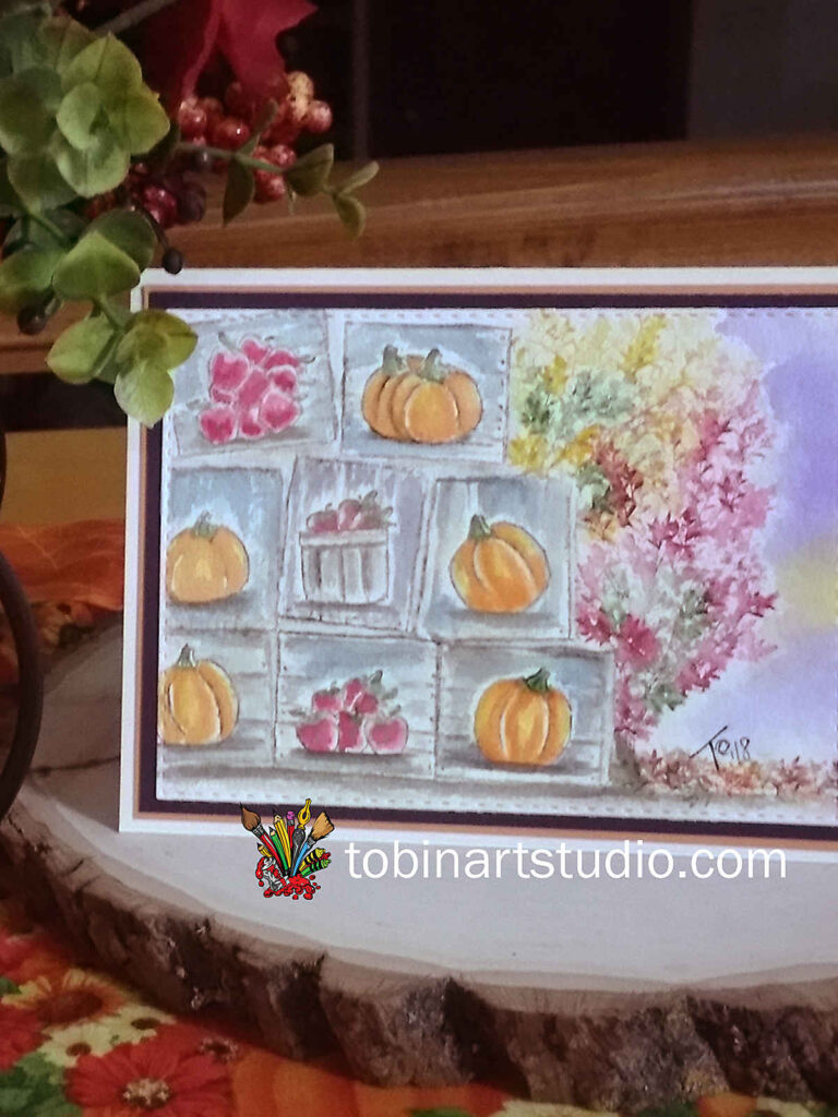 Watercolor Weekend | Fall Boxes | Art Impressions Stamps - TOBin Art Studio