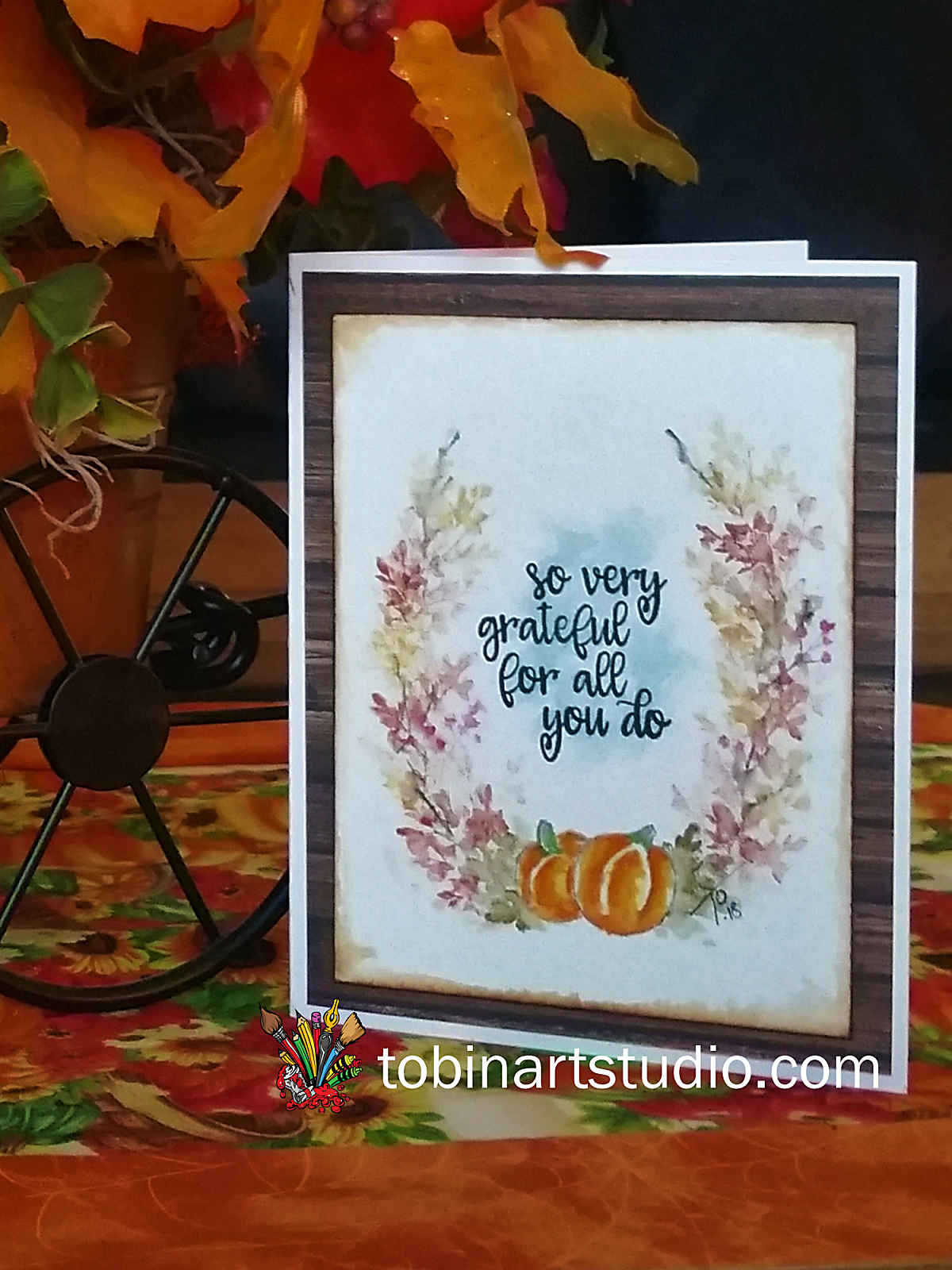 Grateful Wreath | Watercolor Weekend | Art Impressions Stamps | TOBin ...