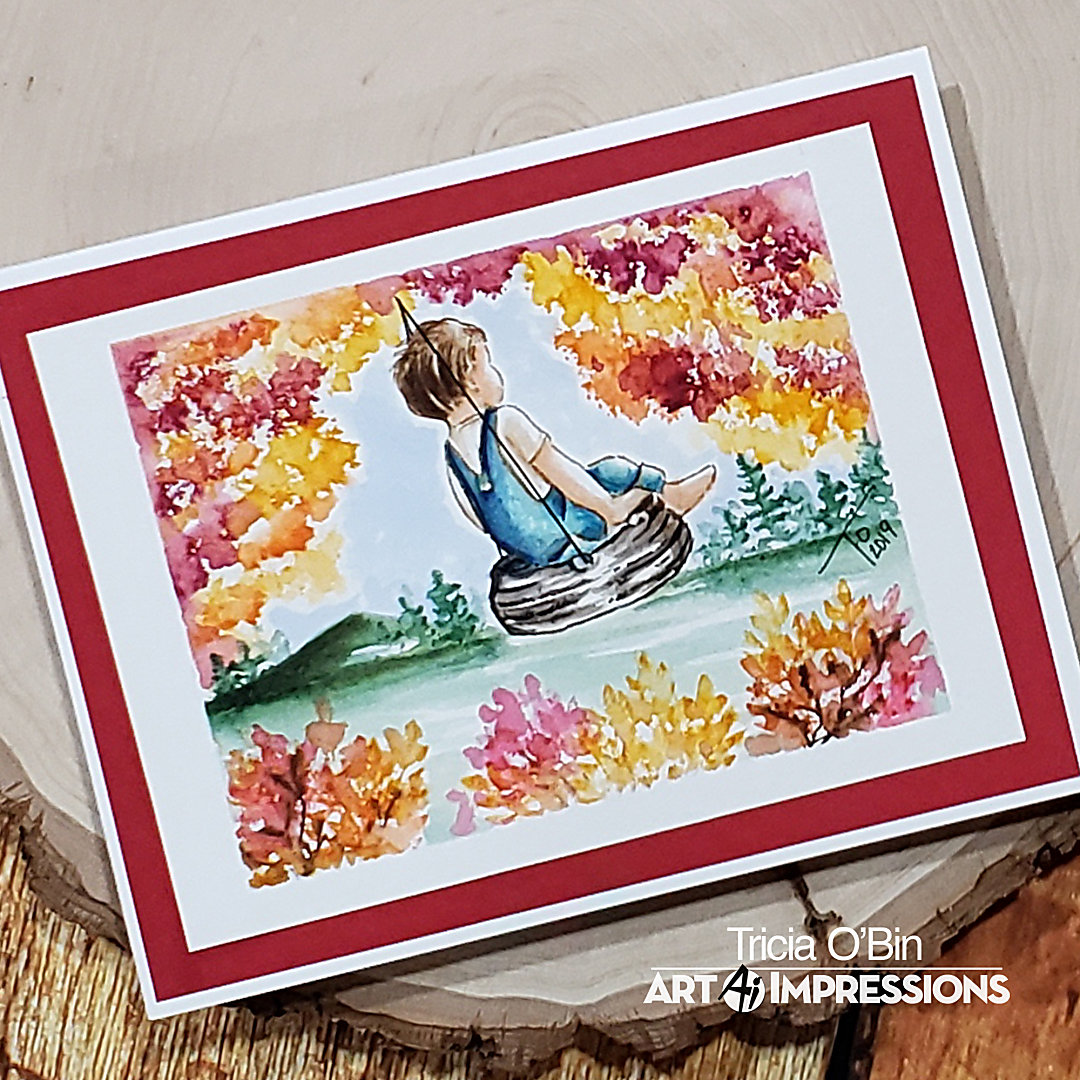 Fall Swing | Watercolor Weekend | Art Impressions Stamps | TOBin Art Studio
