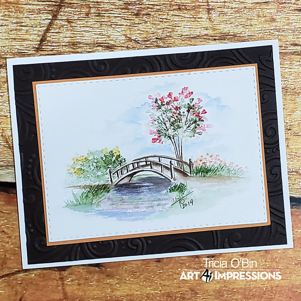 Fall Bridge | Watercolor Weekend | Art Impressions Stamps