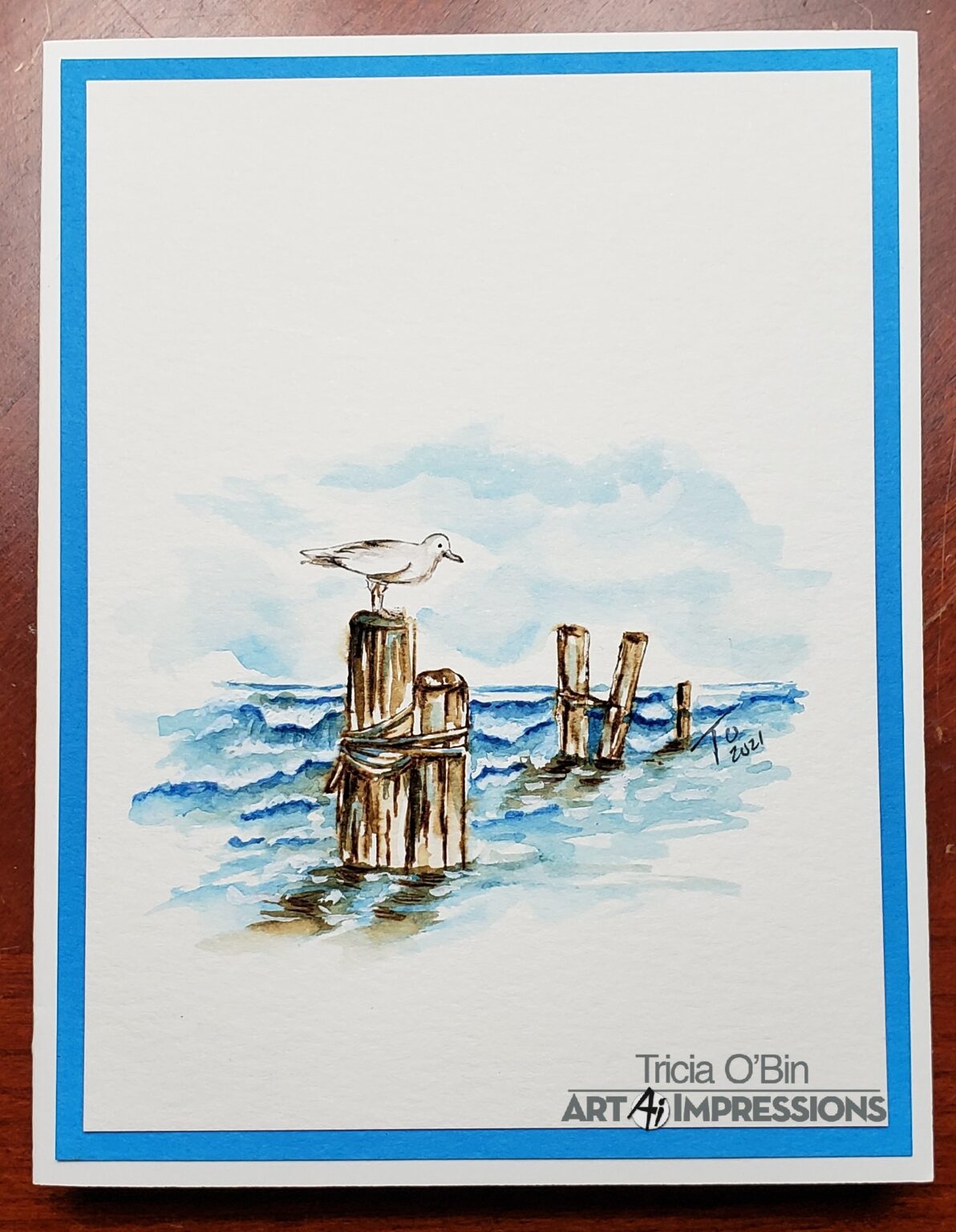 Peaceful Gull | Watercolor Weekend | Art Impressions - TOBin Art Studio