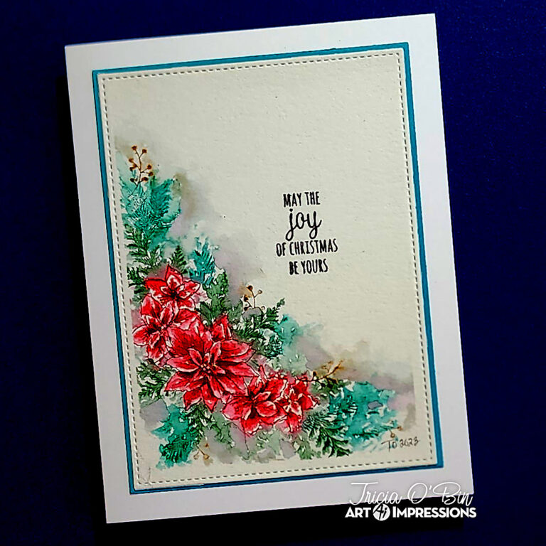 New Video! Watercolor Poinsettias | Art Impressions - TOBin Art Studio